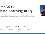 Github Kamran6433 Machine Learning In Python This Is A Repository To