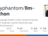 Github Onlyphantom Llm Python Large Language Models Llms Tutorials