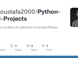 Github Alimoustafa2000 Python Mini Projects This Repo Contains A