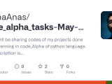Github Alphaanas Code Alpha Tasks May Python Here I Will Be Sharing