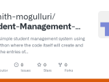 Github Akshith Mogulluri Student Management System Using Python
