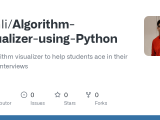Github Tkohli Algorithm Visualizer Using Python All Algorithm