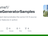 Github Ngame1 Codegeneratorsamples This Project Demonstrates The