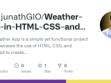 Github Manjunathglo Weather App In Html Css And Javascript Wether App
