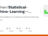 Github Xk Chen Statistical Machine Learning Model Algorithm And