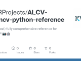 Github Kwrprojects Ai Cv Opencv Python Reference An Almost Fully