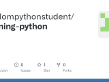 Github Randompythonstudent Learning Python