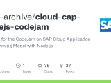 Github Sap Archive Cloud Cap Nodejs Codejam Material For The Codejam