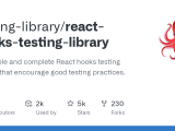 React Hooks Testing Library Docs Usage Advanced Hooks Md At Main