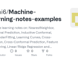 Github Raphi6 Machine Learning Notes Examples Machine Learning Notes