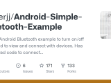 Github Bauerjj Android Simple Bluetooth Example Simple Android