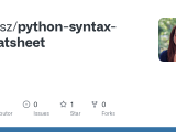 Github Csipsz Python Syntax Cheatsheet