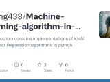 Github Xwang438 Machine Learning Algorithm In Python This Repository