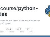 Github Mdcourse Python Codes Python Codes For The Learn Molecular