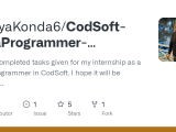 Github Adityakonda6 Codsoft Javaprogrammer Internship I Have