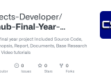 Issues Projects Developer Github Final Year Project With Source Code