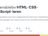 Github Webenablebv Html Css Javascript Leren Bij Dit Repository