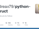 Github Andreax79 Python Cstruct C Style Structs For Python