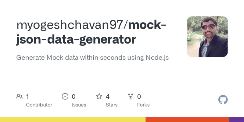 GitHub - myogeshchavan97/mock-json-data-generator: Generate Mock data ...