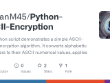 Github Kalyanm45 Python Ascii Encryption This Python Script