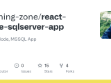Github Learning Zone React Node Sqlserver App React Node Mssql App