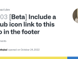 Beta Include A Github Icon Link To This Repo In The Footer Issue