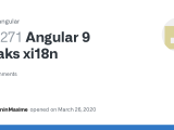 Angular 9 Breaks Xi18n Issue 37271 Angular Angular Github