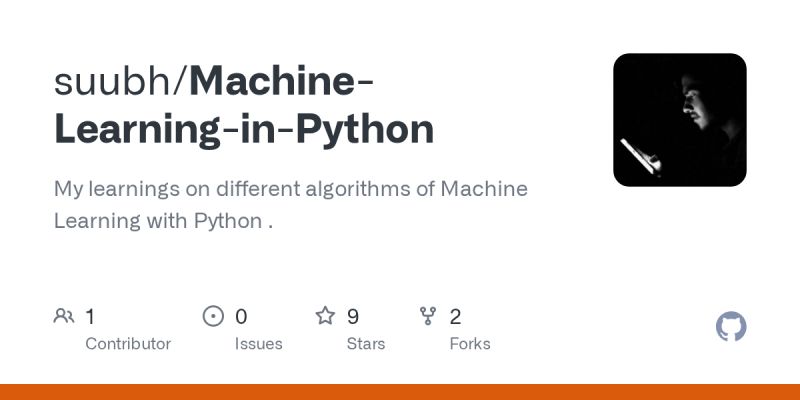 Github Hounnou Machine Learning With Python Implementing Machine - Best Dark Designs in High Resolution