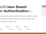 Github Hoda39 Java Based Login Authentication System With Socket