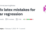 Fix Latex Mistakes For Linear Regression By Commiyou Pull Request 2