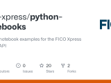 Github Fico Xpress Python Notebooks Jupyter Notebook Examples For
