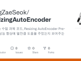 Github Zangzaeseok Resizingautoencoder 기계학습 수업 과제 코드 Resizing