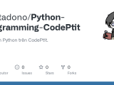 Github Houtadono Python Programming Codeptit Lập Trình Python Trên