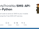 Github Qwertythinkno Sms Api Free Python A Piece Of Code To Send An