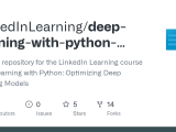 Issues Linkedinlearning Deep Learning With Python Optimizing Deep