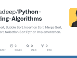 Github Maladeep Python Sorting Algorithms Binary Sort Bubble Sort