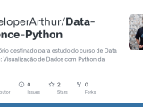 Github Developerarthur Data Science Python Repositório Destinado