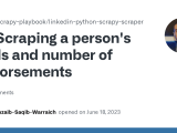 Scraping A Person S Skills And Number Of Endorsements Issue 2