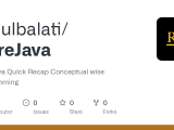 Github Rahulbalati Corejava Core Java Quick Recap Conceptual Wise