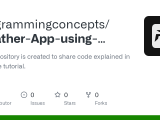 Github Programmingconcepts Weather App Using Openweathermap Api This