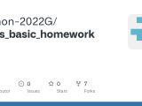 Github Python 2022g Class Basic Homework