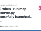 When I Run Mcp Dev Server Py Successfully Launched The Service But