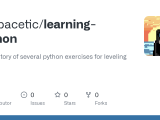 Github Coapacetic Learning Python A Repository Of Several Python