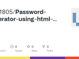 Github Ala1805 Password Generator Using Html Css Javascript