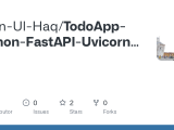 Github Shan Ul Haq Todoapp Python Fastapi Uvicorn Sqlmodel Psycopg Neon