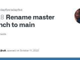 Rename Master Branch To Main Issue 368 Python Adaptive Adaptive