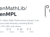 Github Openmathlib Openmpl Openmpl Open Math Performance Library