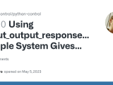 Using Input Output Response Simple System Gives Erroneous Output