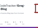Github Roncodetracker Greg Lim Blog Greg Lim Express Blog App From