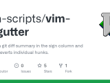 Github Vim Scripts Vim Gitgutter Shows A Git Diff Summary In The